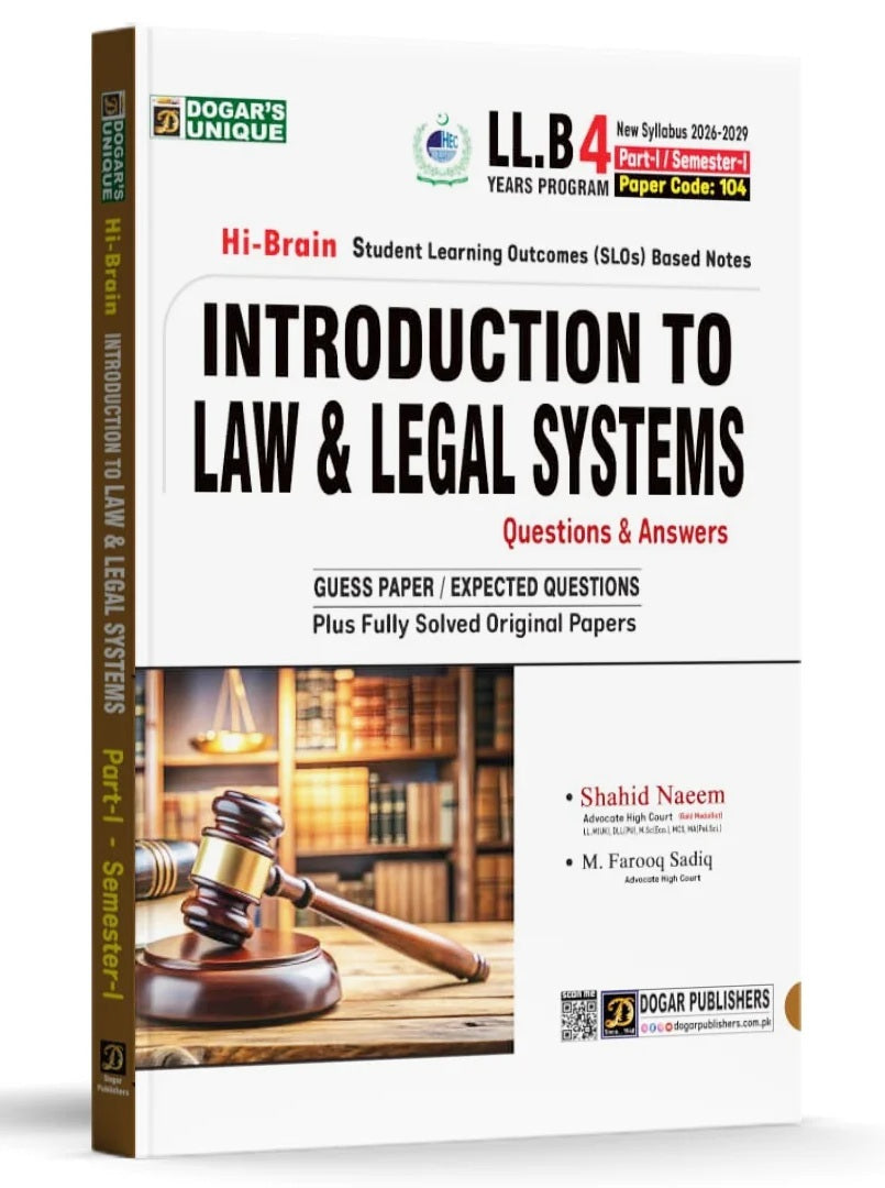 Introduction To Law & Legal Systems (Questions & Answers) – Books Paradise